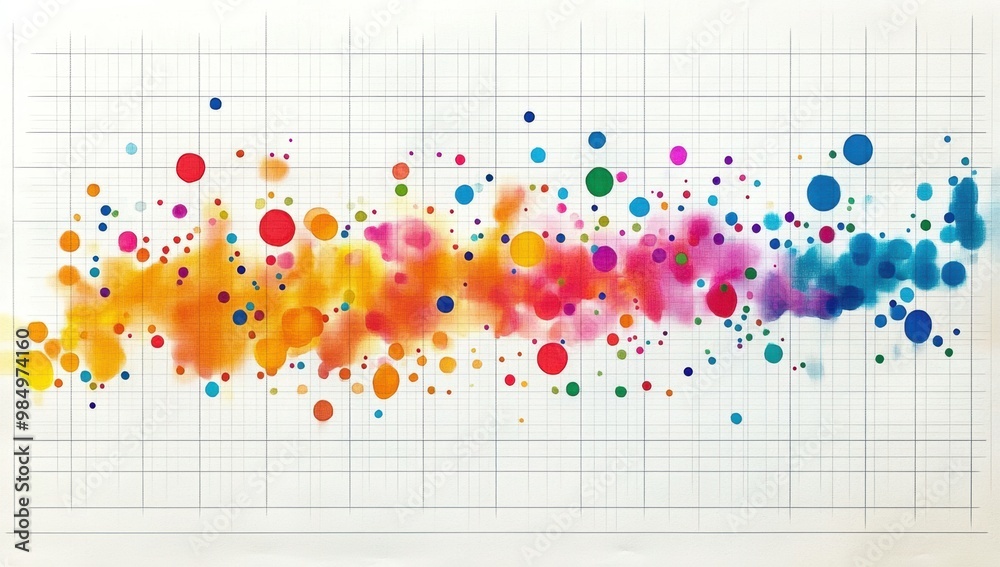 Colorful scatter plot graph shows strong positive correlation between ...