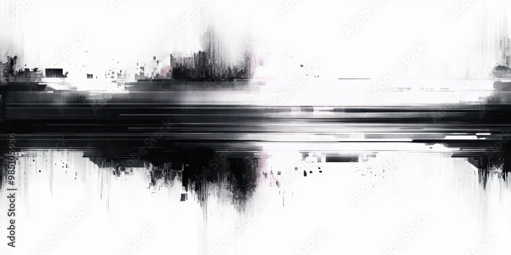 Seamless broken printer streaky faded lines black ink toner transparent ...