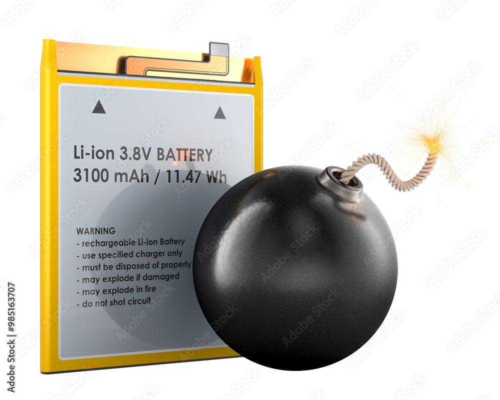 Cell Phone Battery explosions. Lithium Ion cell phone battery and bomb ...