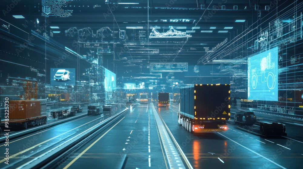 A futuristic port where every shipping container is tracked using ... A futuristic port where every shipping container is tracked using ...