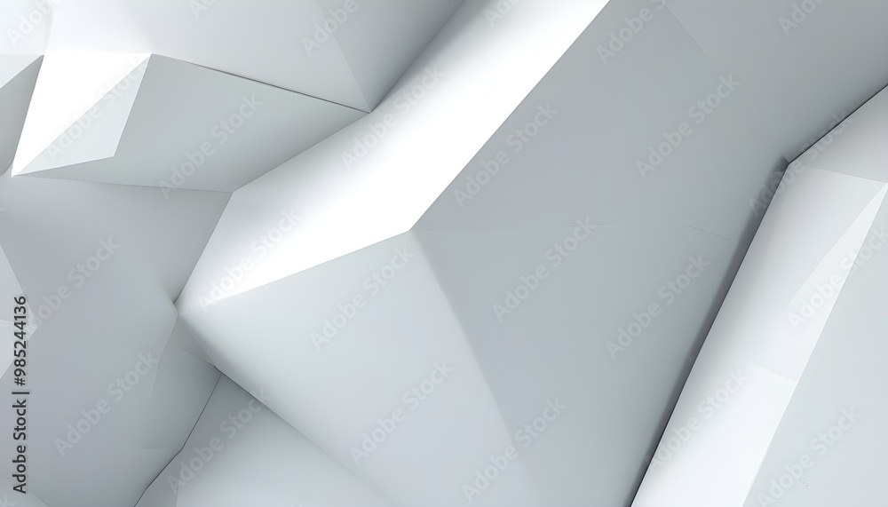 Minimalist Abstract White Polygonal Geometric Background in Low Poly ...