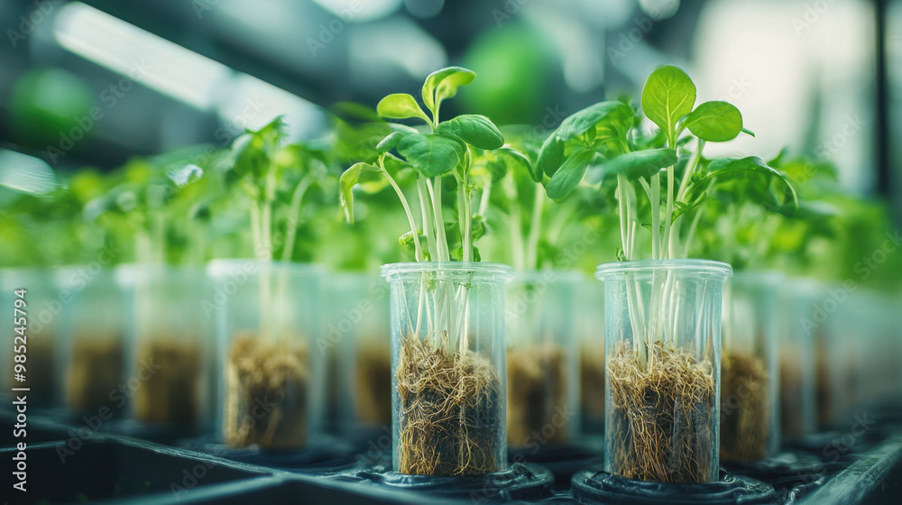 Hydroponic plant roots in clear tubes showcase vibrant growth in ...