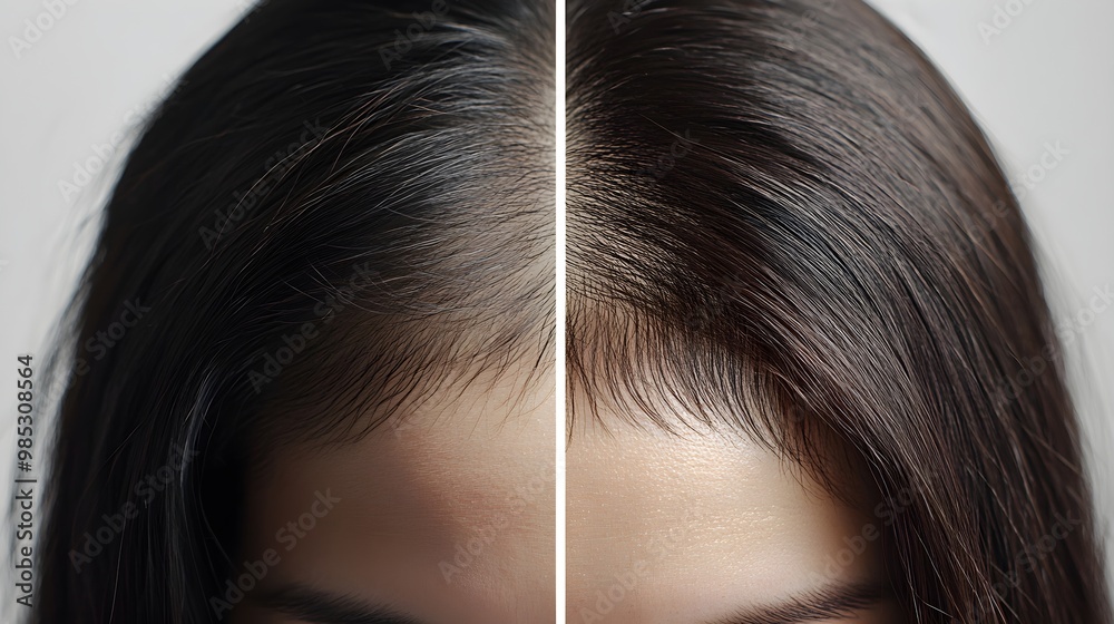 Testimonial with visual transformation of hair restoration, showing ...