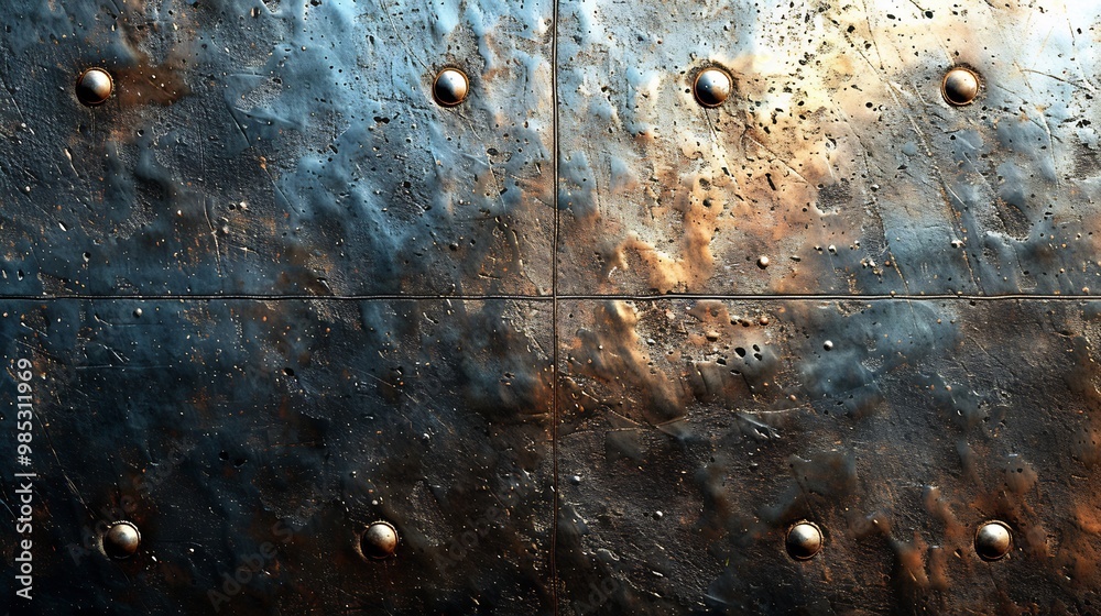 Realistic metal texture brushed surface showing light reflections and ...