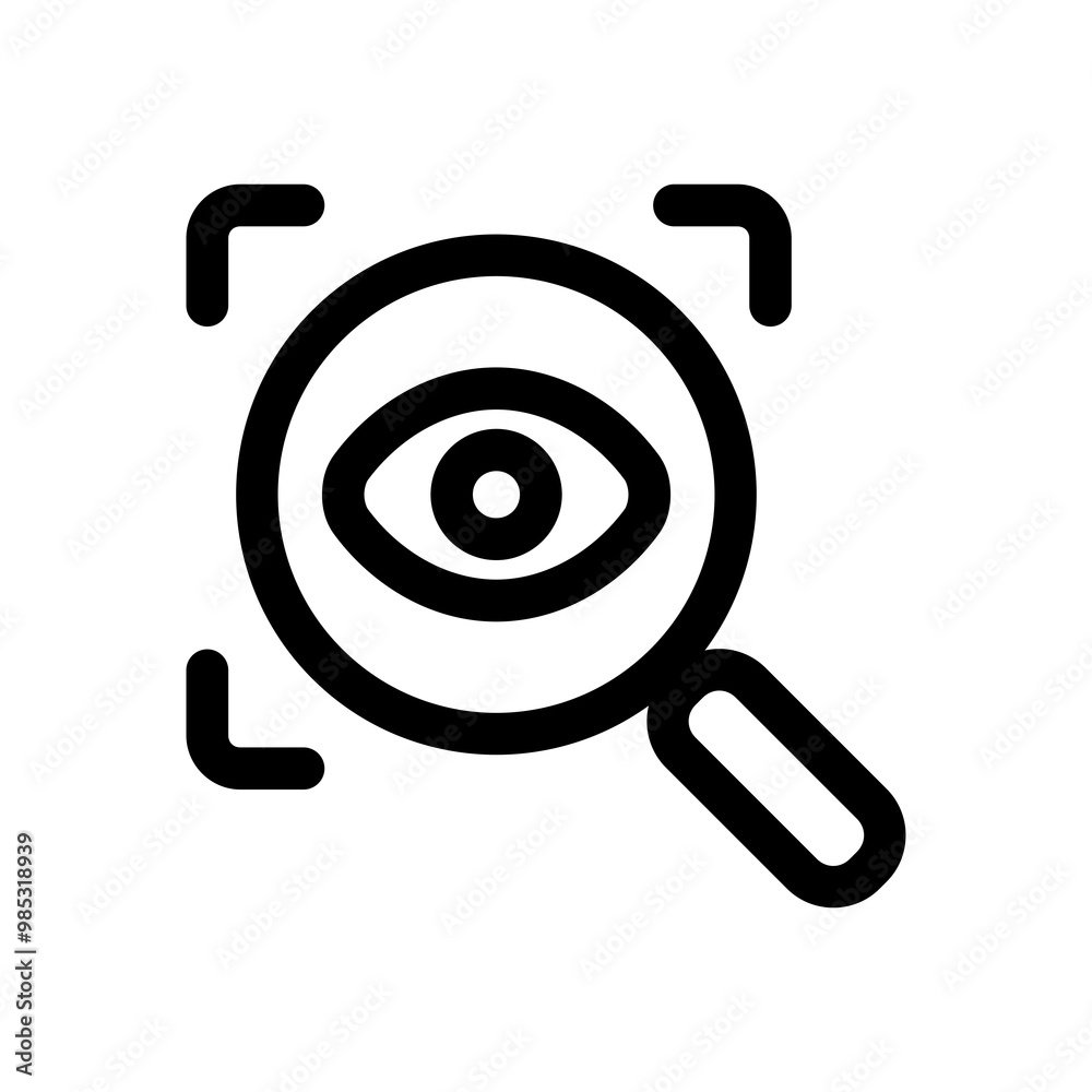 Finder Icon Transparent Background Line Design Style Stock Illustration ...