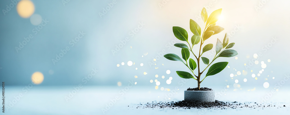 Treeshaped timeline with rings representing key growth moments in a ...