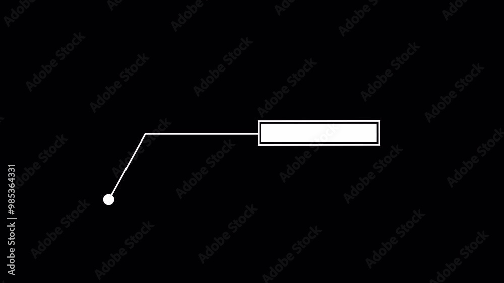 Hud call out animation on black background, animated trendy digital Hud ...