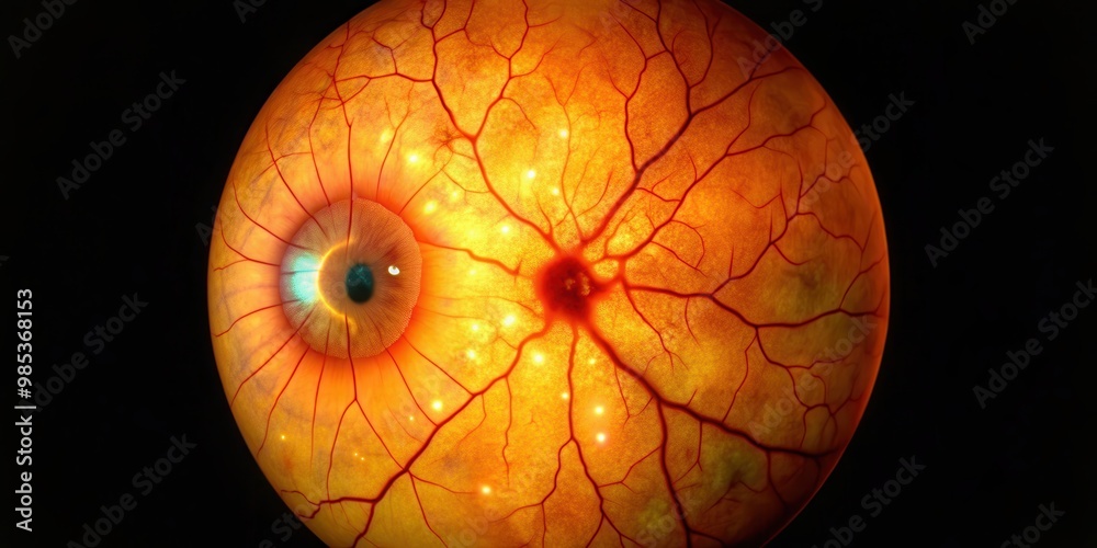 of pigment deposits in the retina caused by retinitis pigmentosa ...