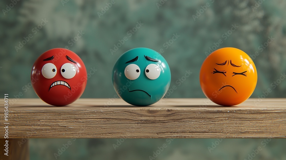 Children's Emotional Health Education Set with Colorful Mood Expression ...