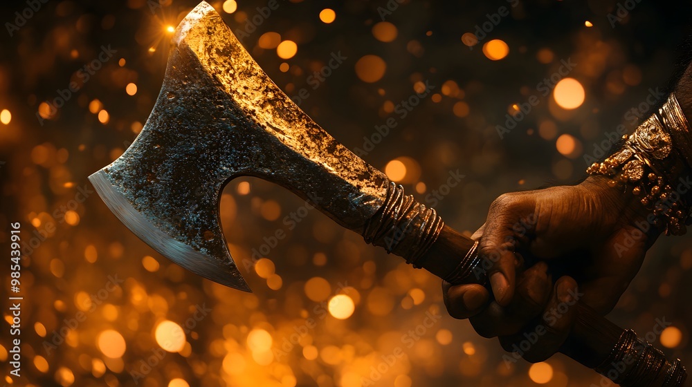 Wallpaper for parshuram jayanti with shining ax in focus Stock Photo ...