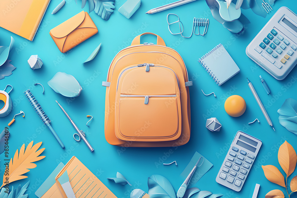 Back to school vector template design. Welcome back to school text with ...