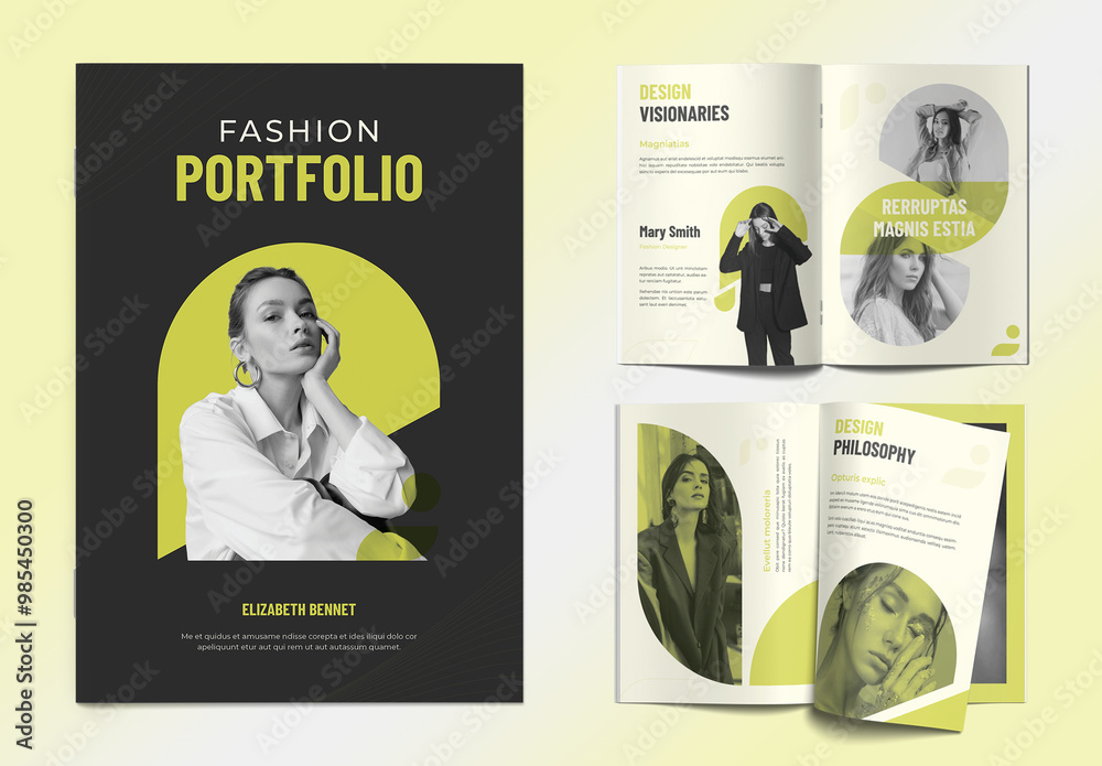 Fashion Portfolio Design Layout Stock Template | Adobe Stock