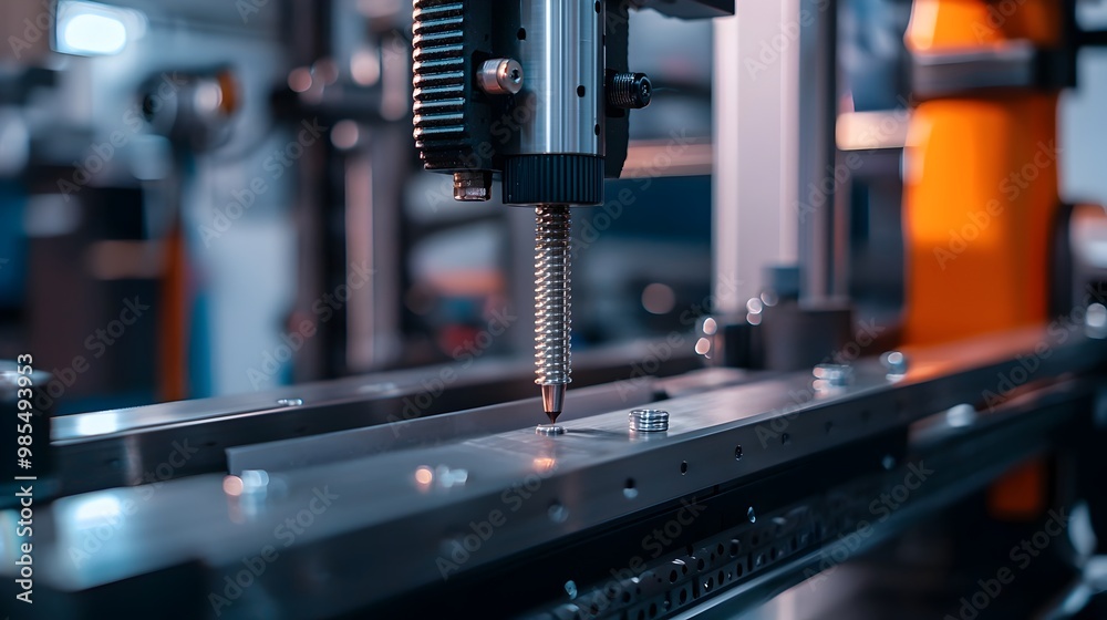 High-Tech Machine Performing Tensile Strength Testing on Material for ...