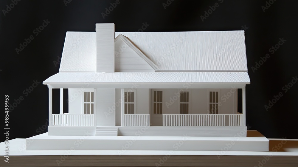 Plastic Model of a House: Detailed Representation of a House Model Made ...