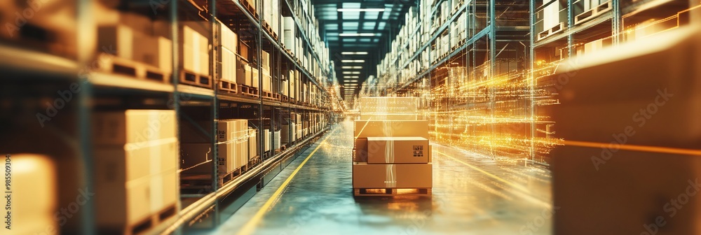 Smart warehouse management system identify package picking and delivery ...