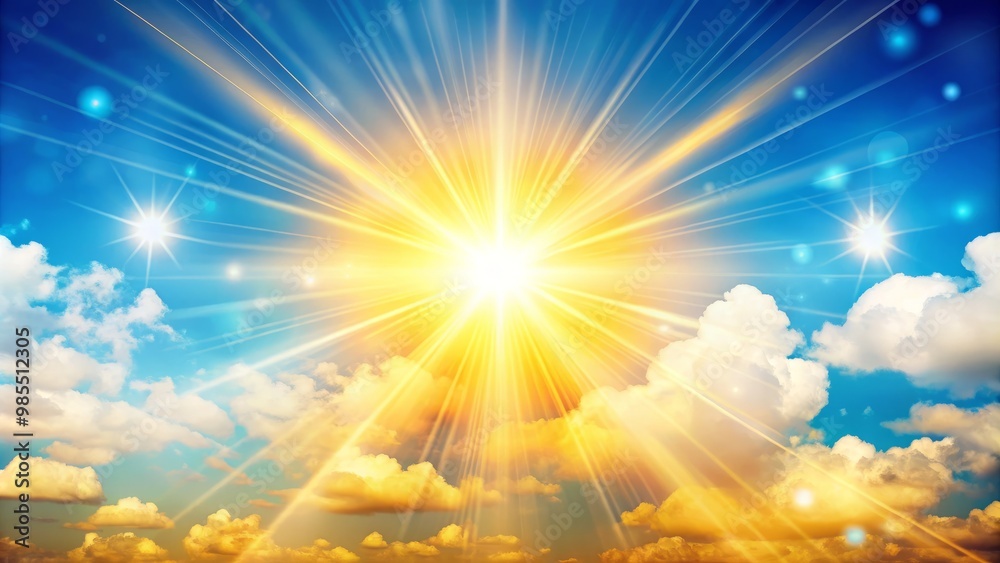 Bright and Cheerful Sunny Background with Radiant Light and Soft ...
