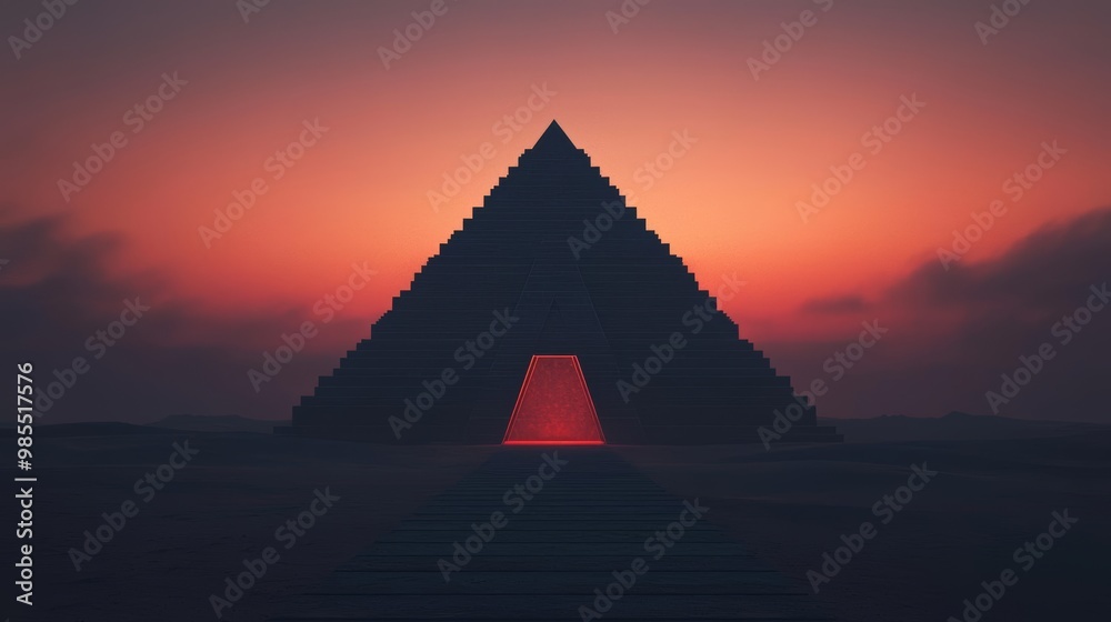 Monolithic stone temple with star-shaped symbols, standing as a gateway ...