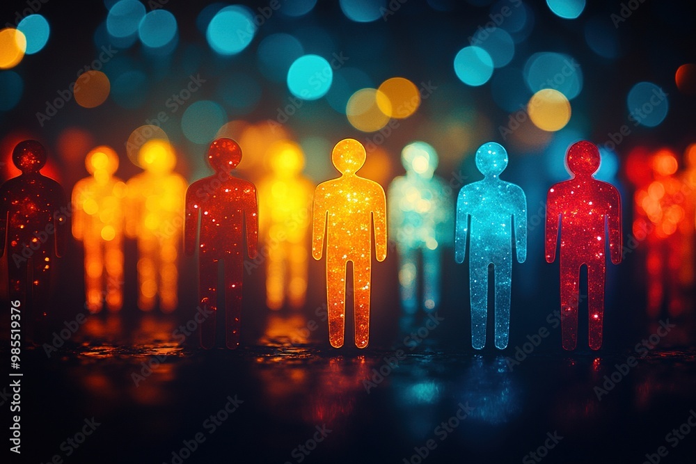 Vivid Group of Male Gender Symbols in Various Colors Representing ...