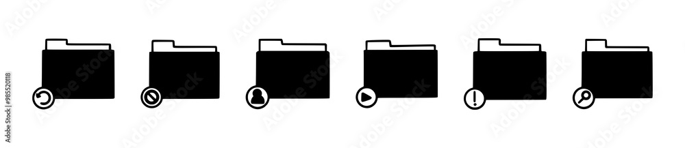 Professional Folder Icon Set for Cloud, Audio, Downloads, and Process ...