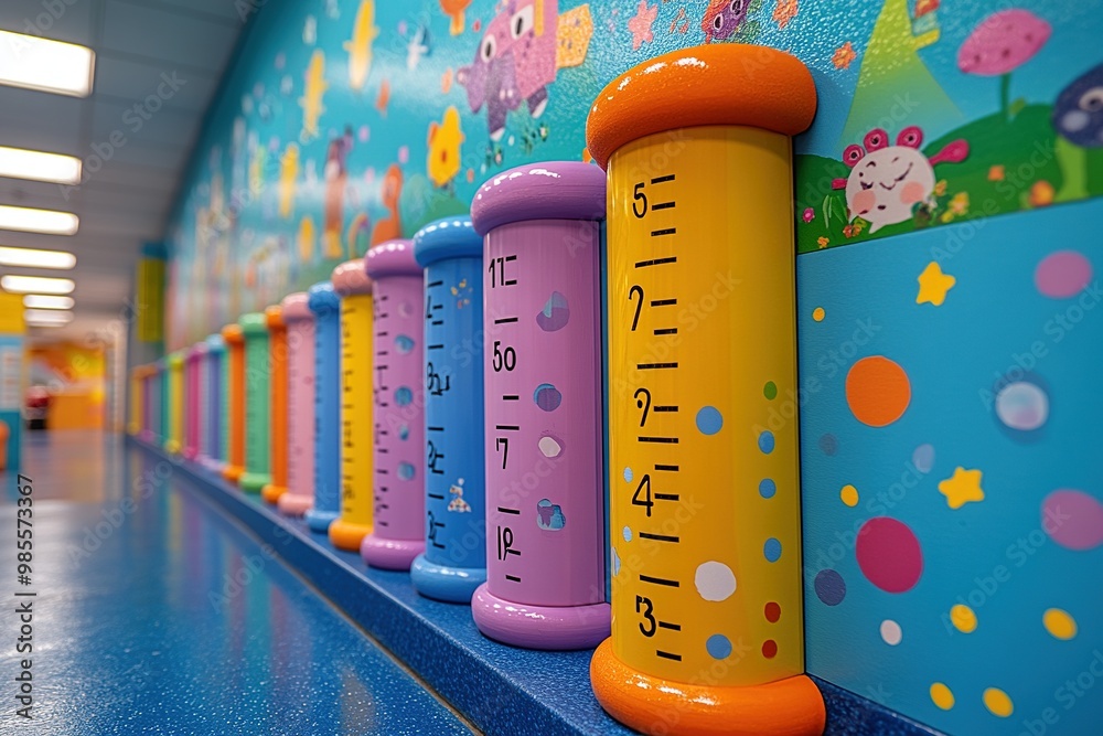 Colorful Height Measurement Chart for Children, Engaging Visual Aids ...