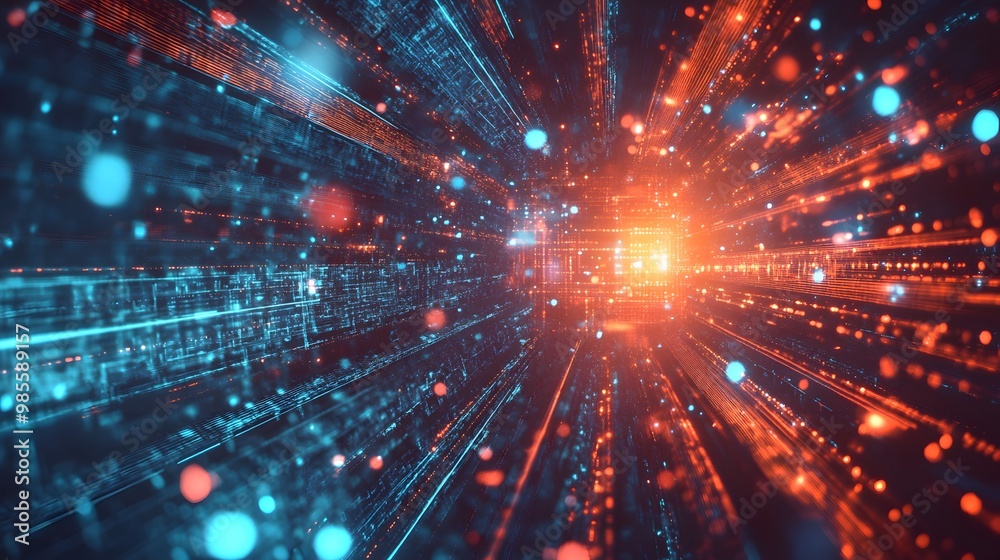 An abstract depiction of an AI system gaining control of a digital ...