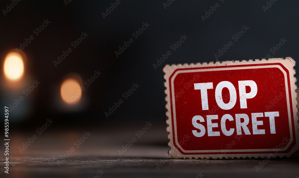 Top secret sign with blurred background creates an air of mystery and ...