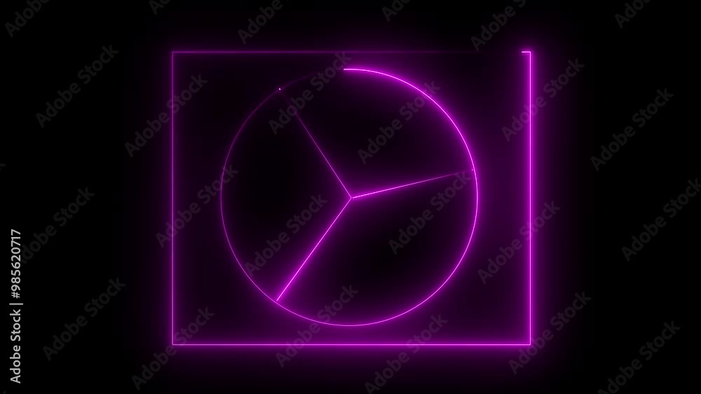 Seamless loop animation rectangles and circle frame ultra video motion graphic. Animated borders ...