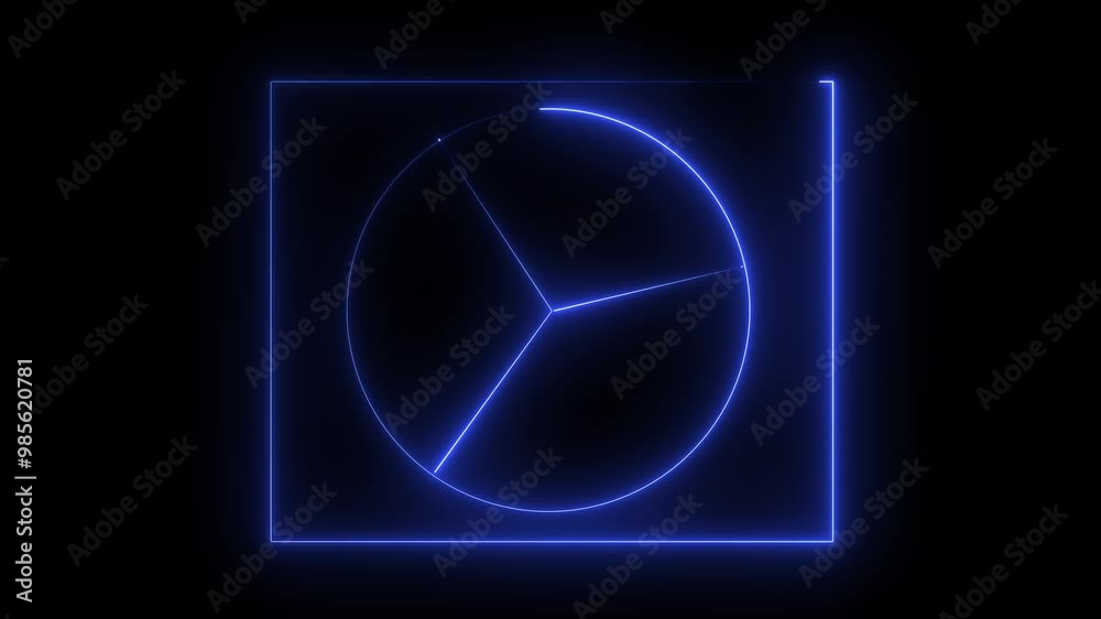 Seamless loop animation rectangles and circle frame ultra video motion ...