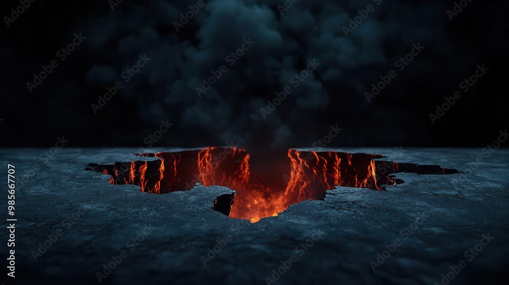 Artistic representation of tectonic plates shifting beneath the Earth's ...
