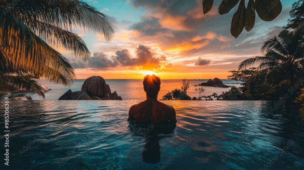 Relaxing vacations in the Seychelles islands with a luxurious swimming ...