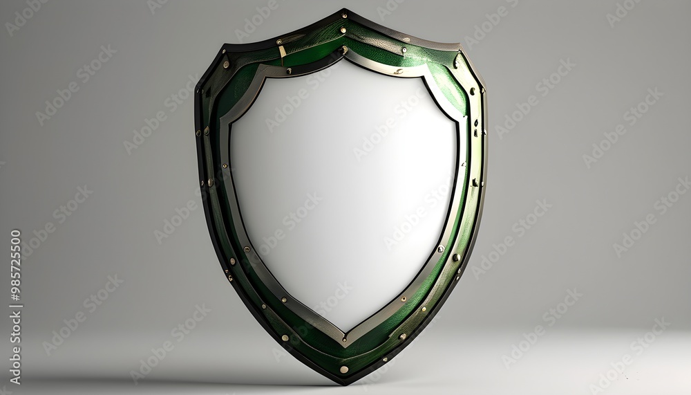 Shield representing protection and security with customizable blank ...
