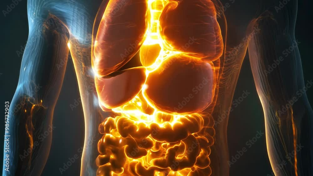 Illuminating human anatomy by revealing internal organs in a semi ...