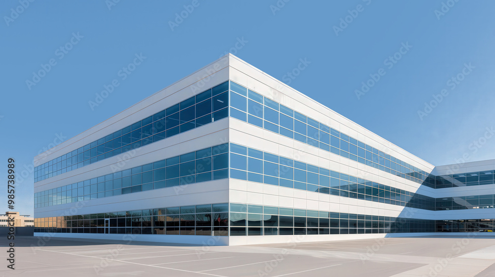 Urban multi-level parking facility, featuring sleek design, ample clear ...