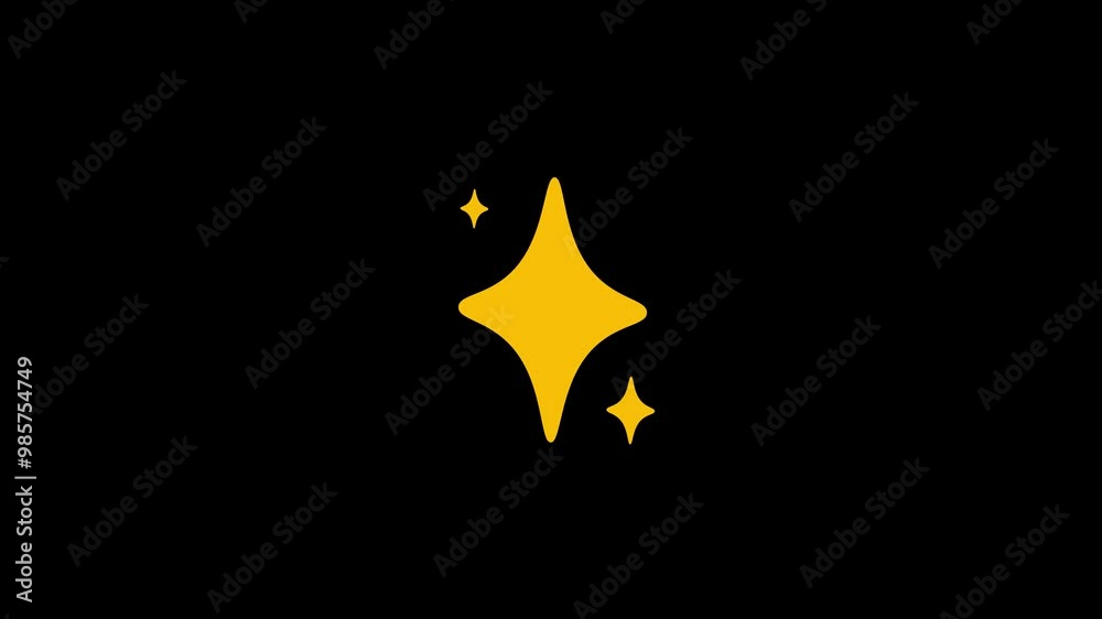 yellow star shine animation Twinkling stars sparkling stars Shine ...