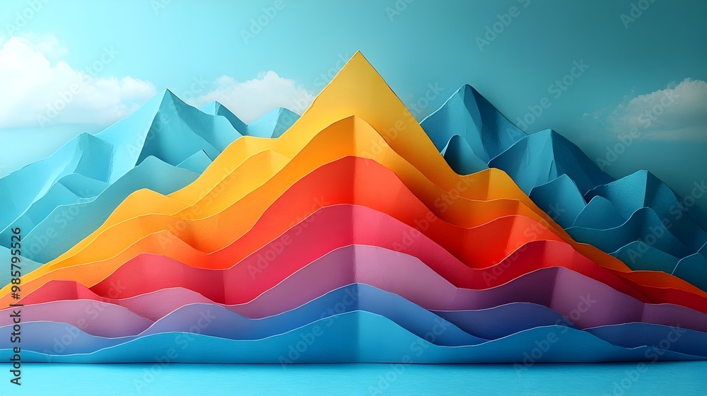 Layered Pyramid Paper Cut Chart for Visualizing Hierarchical Data Stock ... Layered Pyramid Paper Cut Chart for Visualizing Hierarchical Data Stock ...
