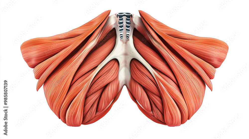 An anatomical illustration of human muscles, showing the complexity of ...