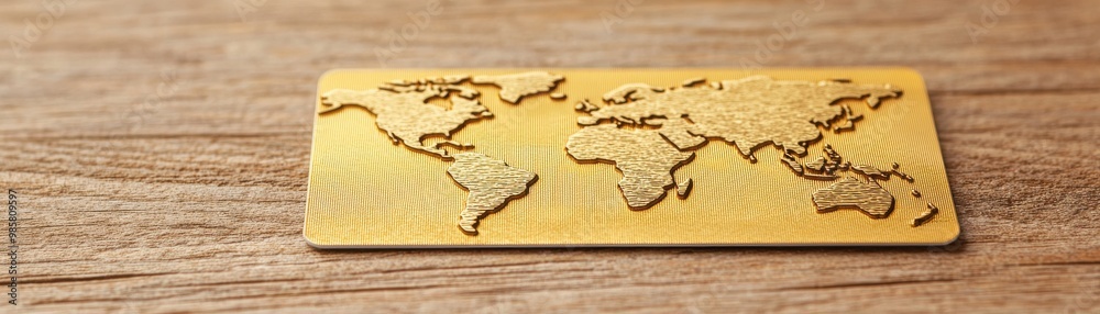 Elegant gold map showcasing continents and countries, ideal for travel ...