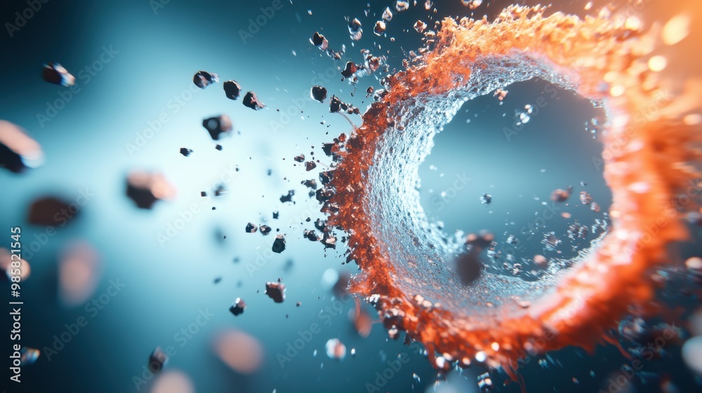 A digital visualization of the energy transfer during a particle ...
