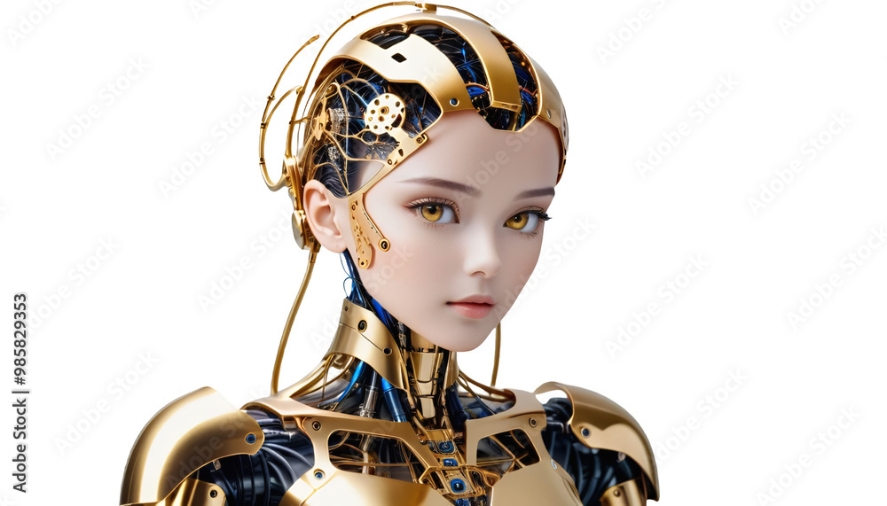 cyber brain a neural humanoid robot digital learning cyber woman ...
