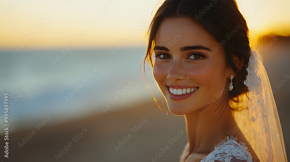 A Beautiful Wedding Scene Captured in a Video of the Bride and Groom Standing Together ...
