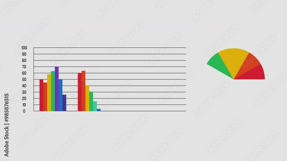 Graph Pie Charts and Bar Charts for Stock market changes, business ...