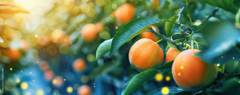 Digital sensor monitoring the ripeness of fruits in an agricultural ...