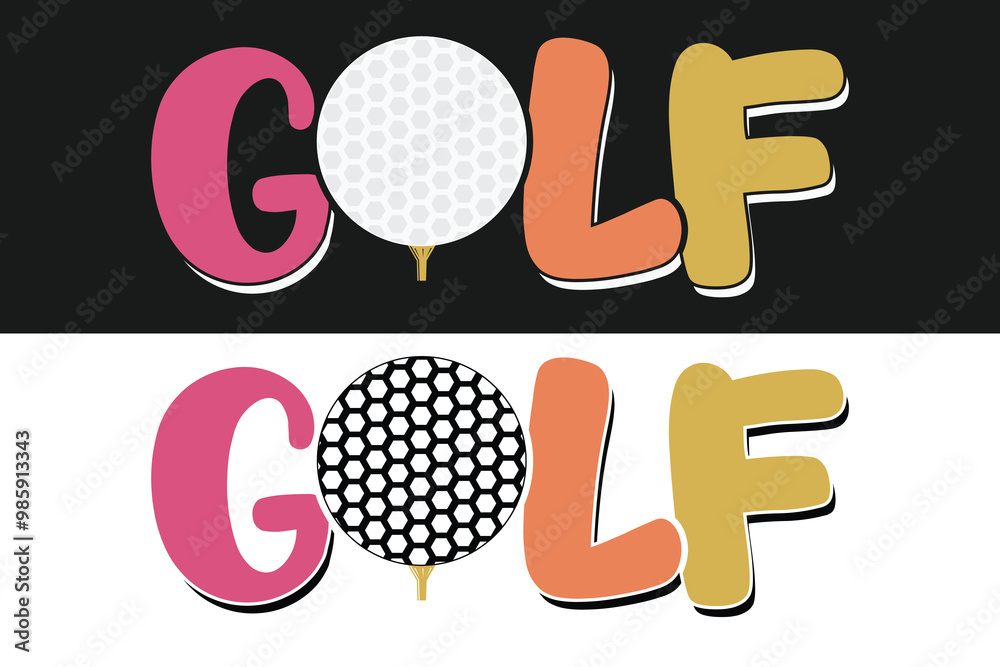 Golf Typography, Golf Vector, vector, Golf Lineart, Golf silhouette ...