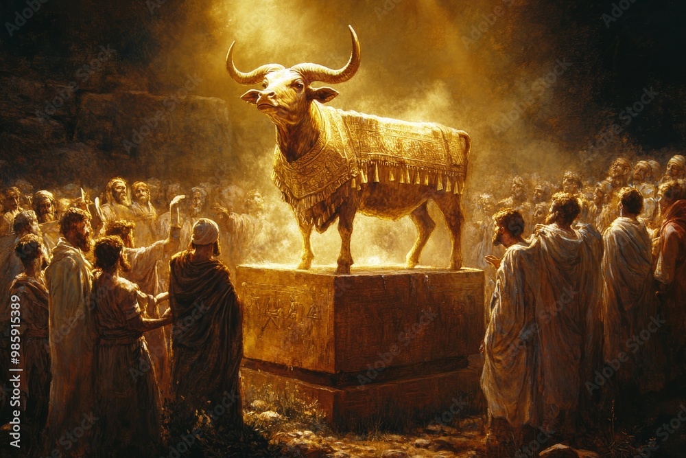 The Golden Calf: A Biblical Symbol of Idolatry, representing sin ...