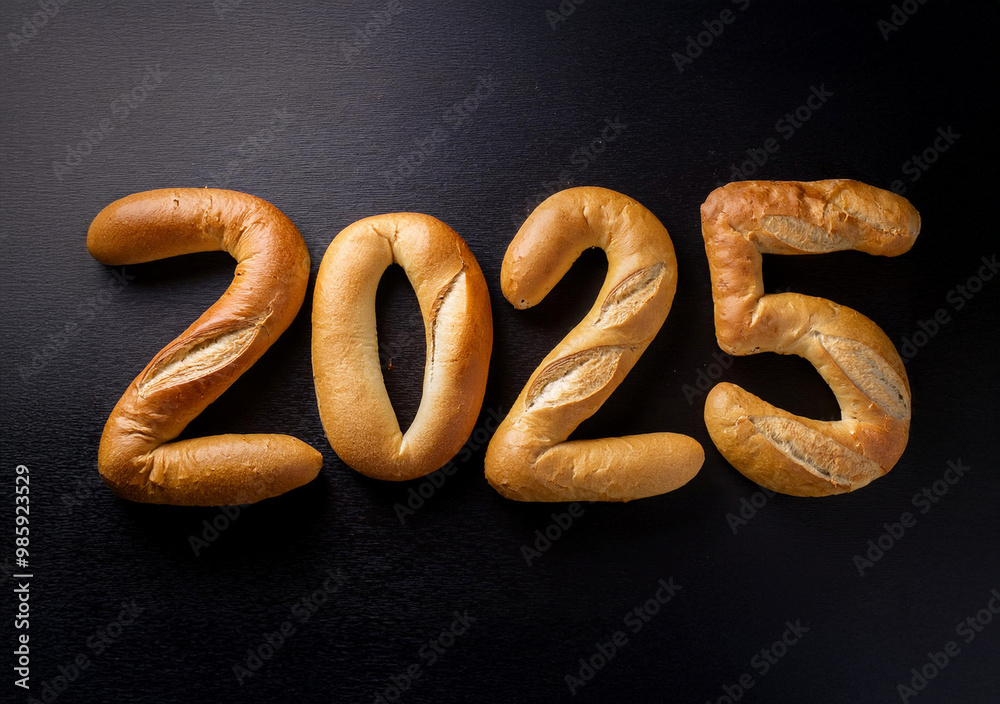 Baguette bread isolated. featuring Baguette bread arranged to form the ...