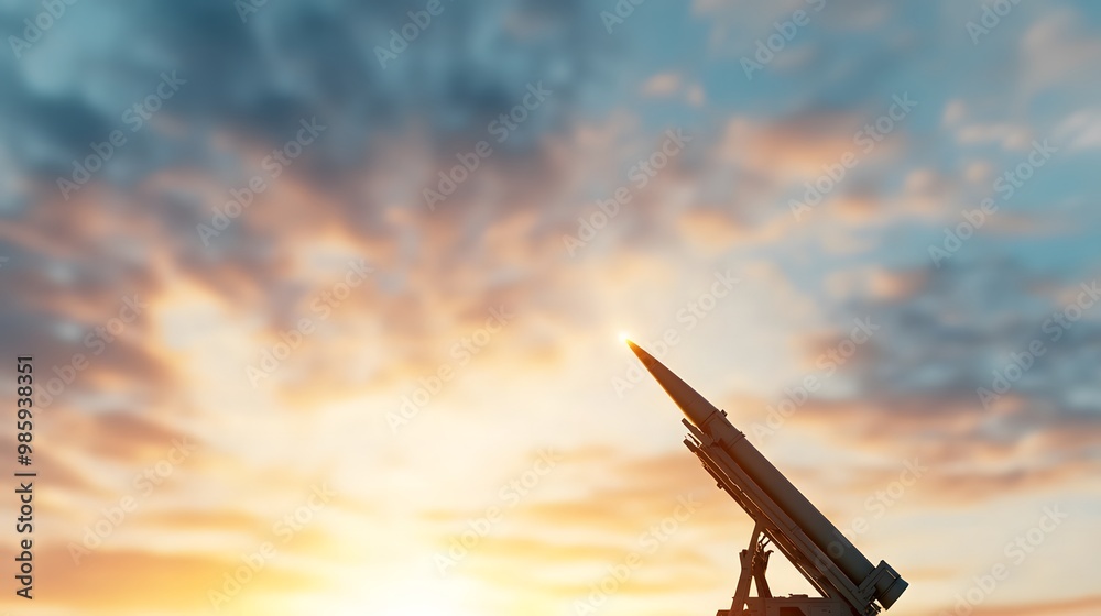 Heavy Military Tank with Missile Launcher - Mobile Warfare Vehicle ...