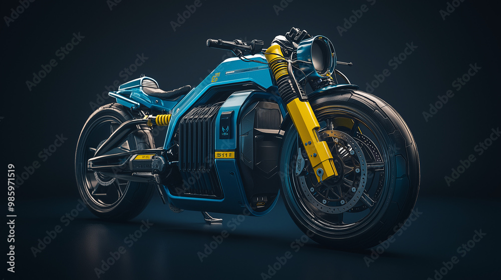Electric bike chassis, to reveal the battery pack, motor, and other key ...
