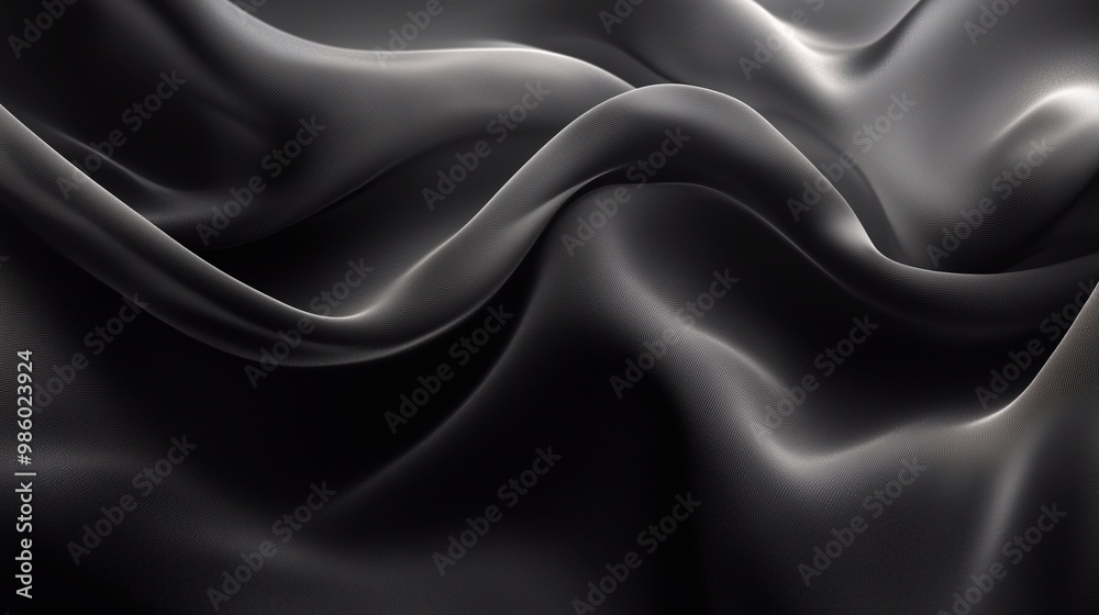 Dark fabric folds create an elegant and seamless texture, perfect for ...