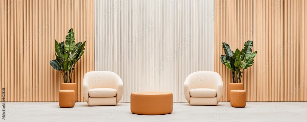 Professional networking event space featuring a well-lit main stage ...