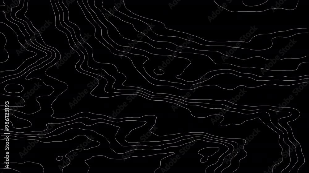 Topographic line map Overlay animation background High-Resolution ...